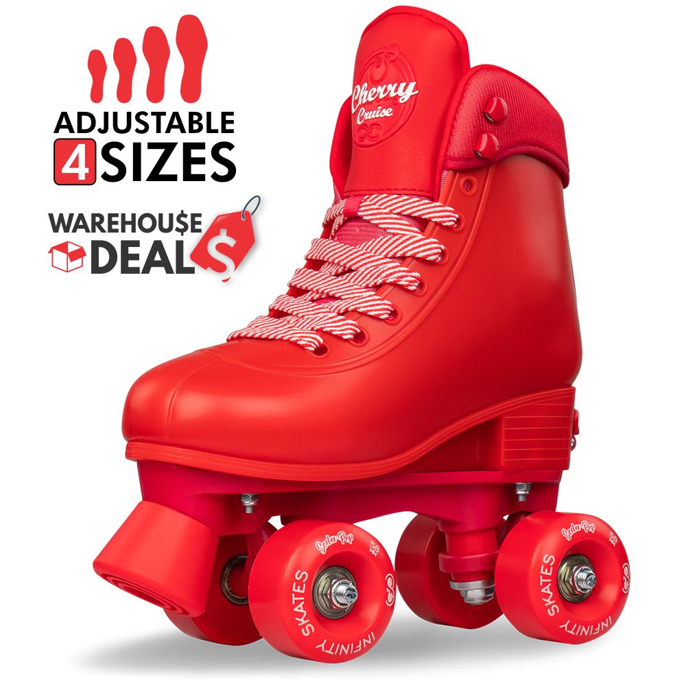 red roller skates